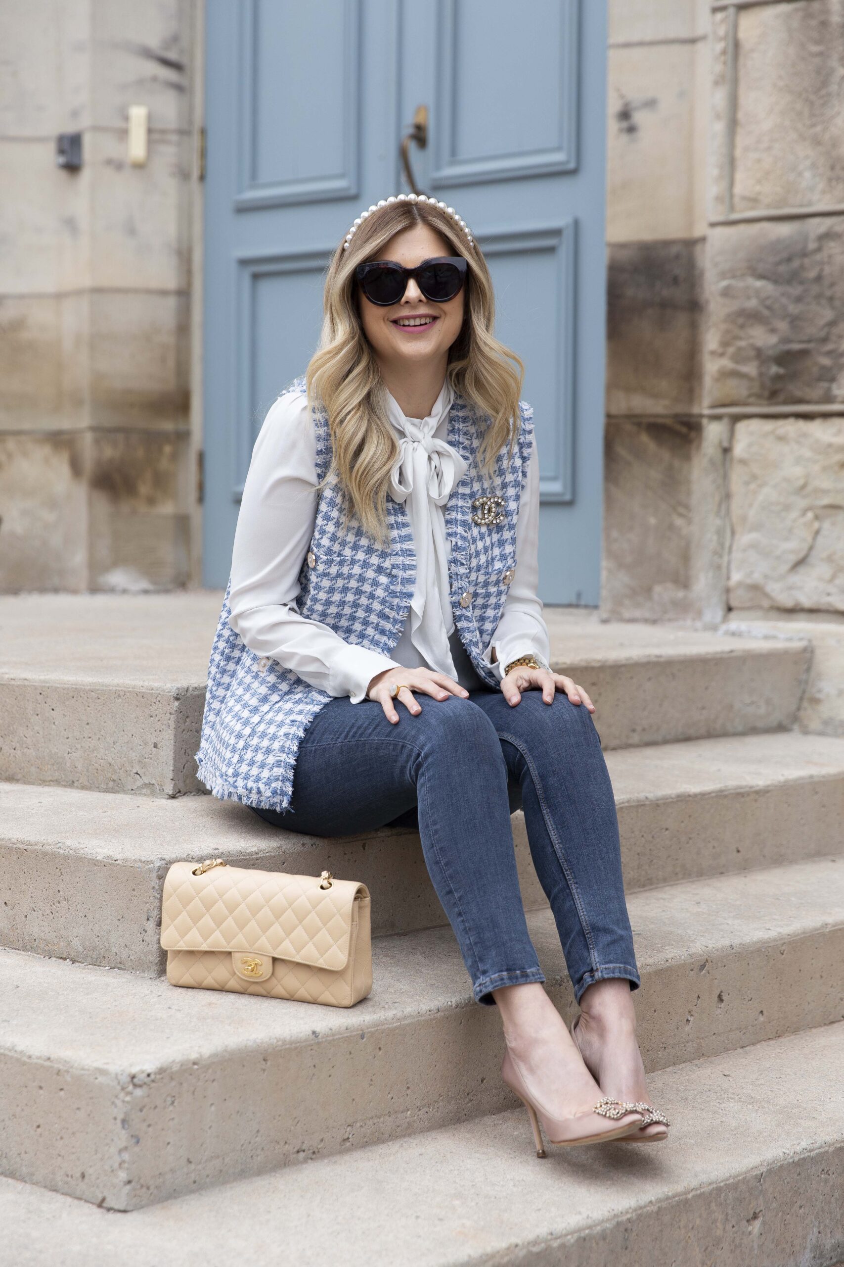Houndstooth Vest - Krystin Lee