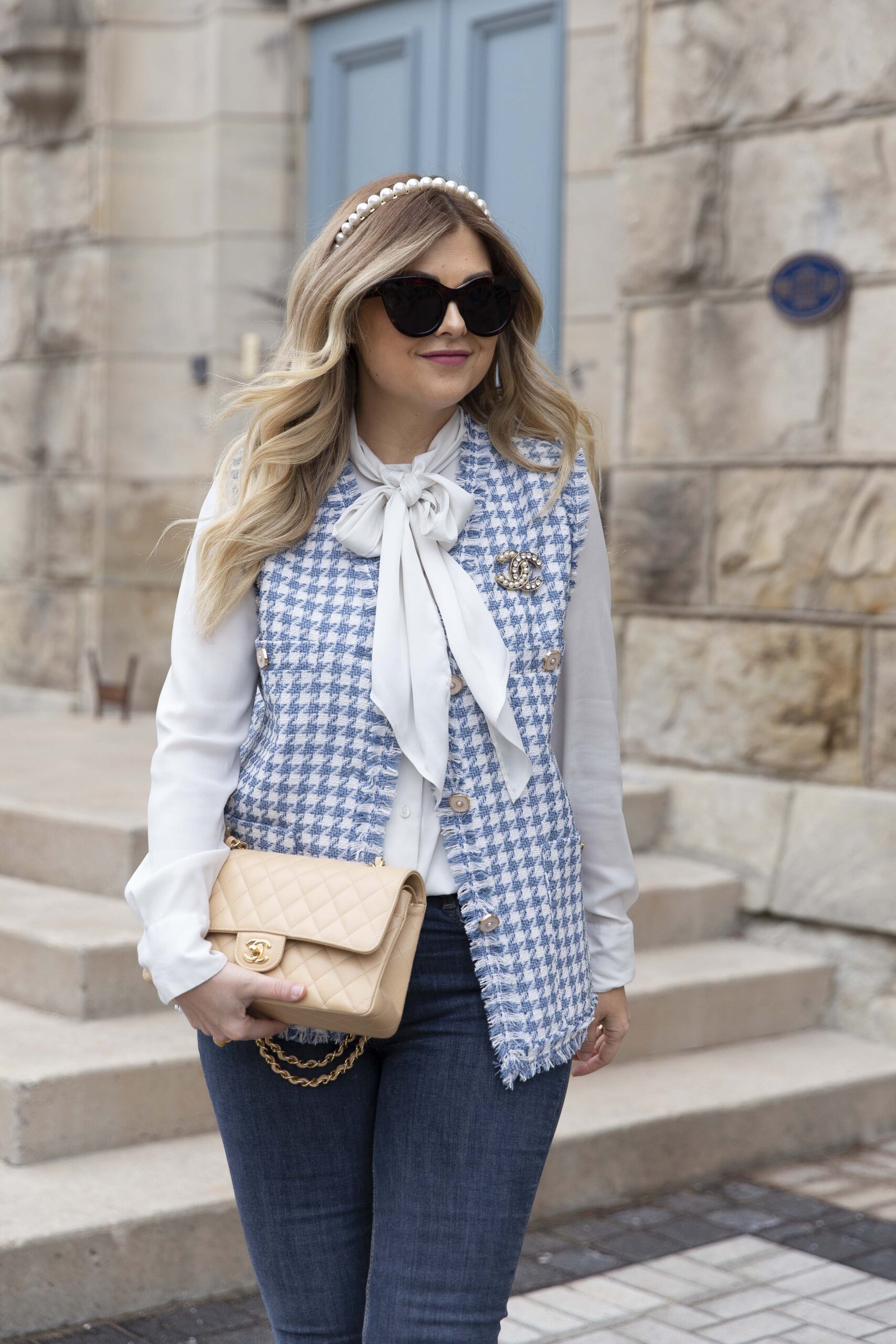 Houndstooth Vest - Krystin Lee