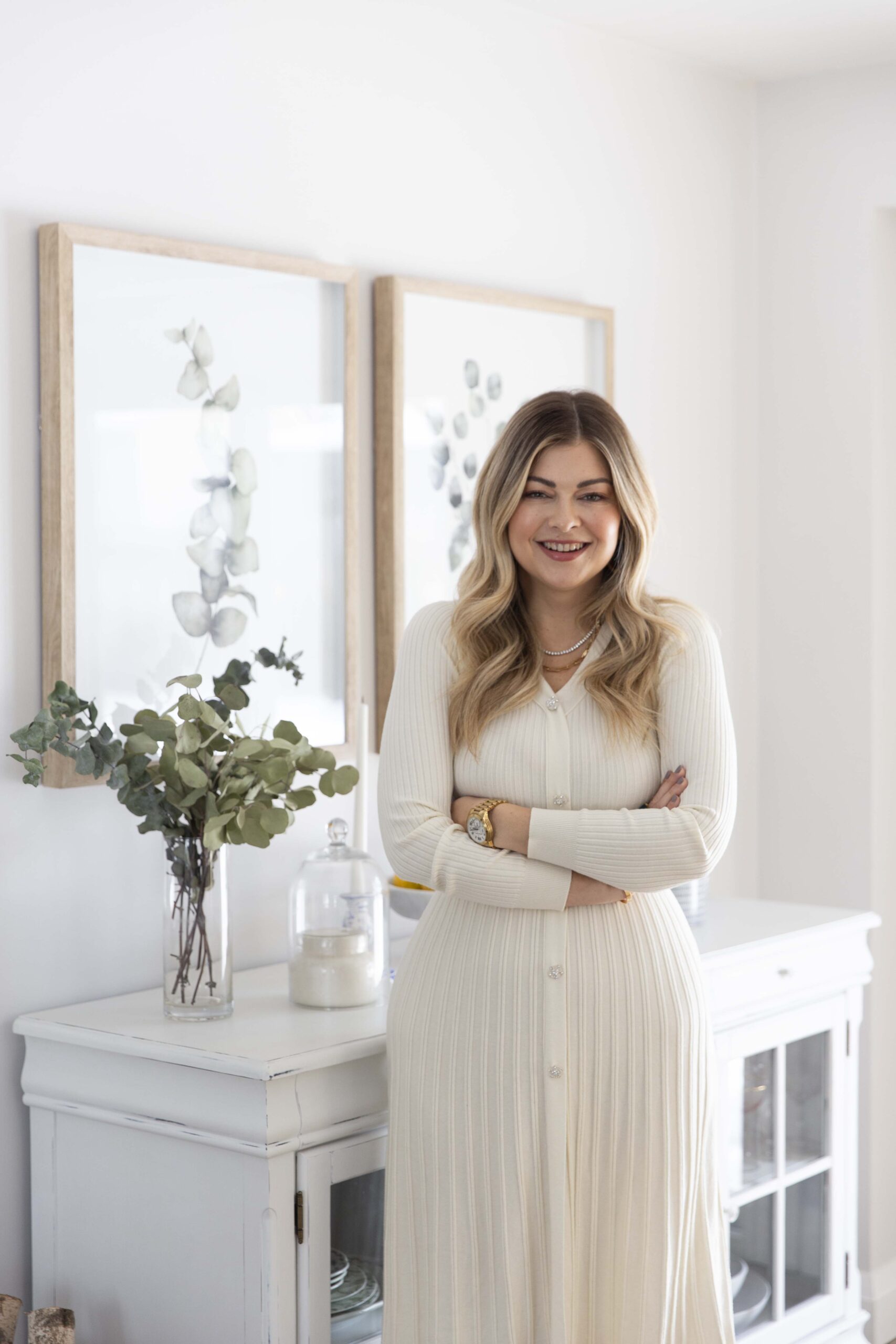 White Sweater Dress - Krystin Lee